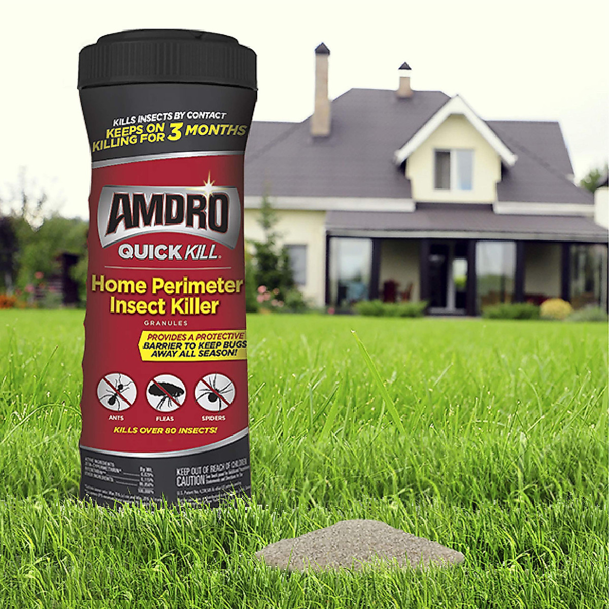 Amdro 100526851 Quick Kill Home Perimeter Insect Killer Granules, 2 lb, Clear