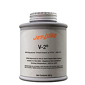 Jet-Lube V-2 - Multipurpose | Thread Sealant | Contaisn PTFE | Military Grade | Food Grade | Automotive Applications | Eco-Certified | Water-Resistant | 1/2 Lb.