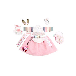 Beautiful Hanbok Dress First Birthday Korean Clothing Baby Girl Dol Party Adorable Dolbok Pastel Peach