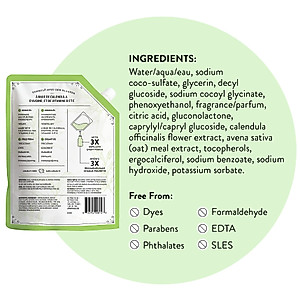 J.R. Watkins Foaming Hand Soap Refill, Moisturizing Foam Hand Wash, All Natural, Alcohol-Free, Cruelty-Free, USA Made, Aloe Green Tea, 28 fl oz, 3 Pack