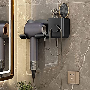 Aurgiarme Wall Hair Dryer Holder Dryer Toilet Dryer Stand Cartoon Hairdryer Blower Shelf Bathroom Access