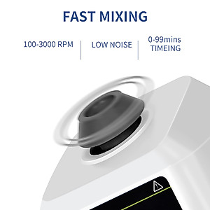 LACHOI Lab Vortex Mixer 100-3000rpm LCD Dispaly with Touch & Continuous Function Vortex Mixer Speed Vortex Mixer with Timing Function Lab Vortex Shaker