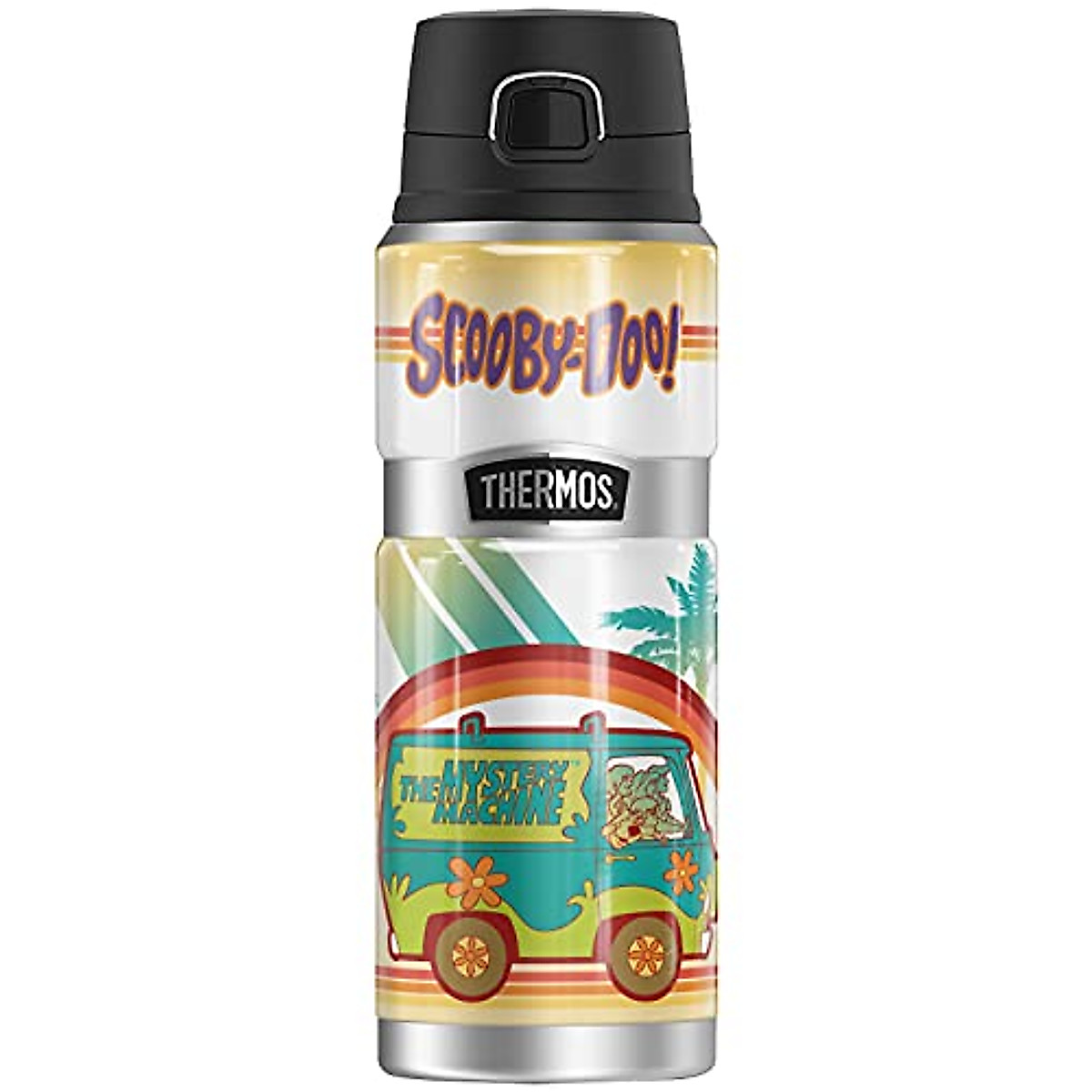 Scooby-Doo The Mystery Machine Rainbow THERMOS STAINLESS KING Stainless Steel Drink Bottle, Vacuum insulated & Double Wall, 24oz