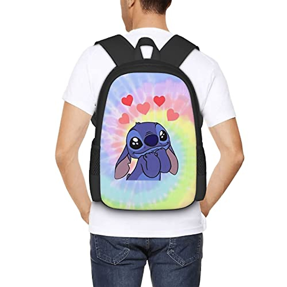 Stitch Backpack Cute Stitch Cartoon Character Unisex Laptop Backpack Adult Daypack Lightweight Backpack - Stitch Merch Bag Gifts