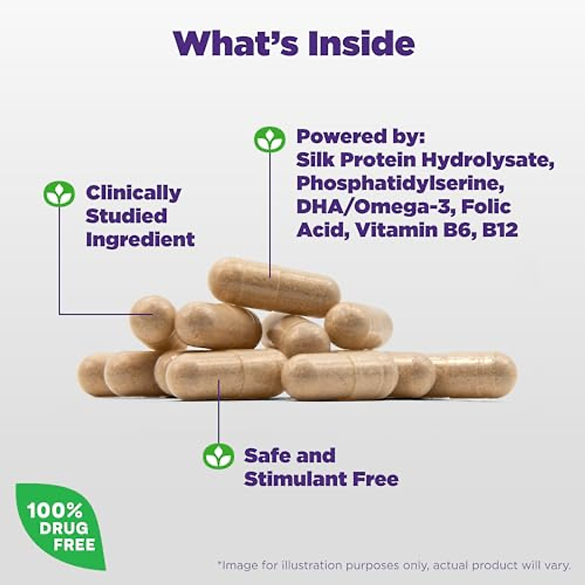 Natrol Cognium Complete, Dietary Supplement for Brain Health, Brain Health Supplements for Adults, 60 Capsules, 30 Day Supply