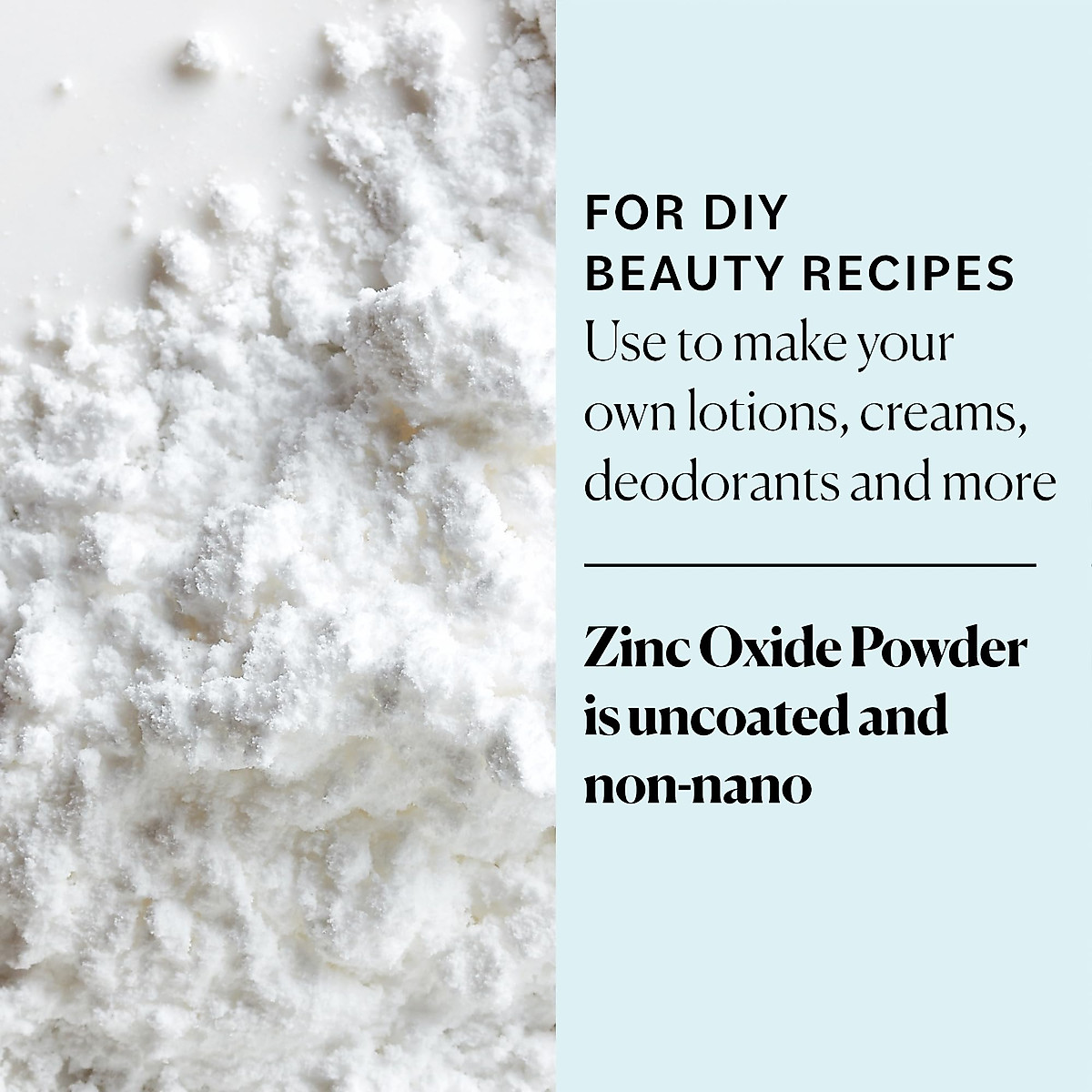 Sky Organics - Zinc Oxide Powder, 16 oz - Non-Nano & Uncoated - Make Your Own Lotion, Deodorant, Cream, Soap - DIY Essentials - Resealable Bag - Natural, Vegan & Cruelty Free - Beauty & Personal Care