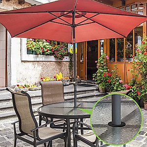 2 Pieces Patio Table Umbrella Hole Ring Umbrella Cone Wedge Plug Umbrella Stabilizer Sleeve for 2 to 2.5 Inch Patio Table Hole and 1.5 Inch Pool Umbrella Adapter