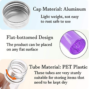 18 Pack 110 ML Plastic Test Tubes with Caps Clear Candy Tubes for Bath Salt Christmas Candy Storage Halloween Science Party Favors