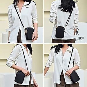 YINHEXI Small Crossbody Bags Purses for Women, Mini Crossbody Cell Phone Purse Wallet for Women and Men, Shoulder Bag (Black)