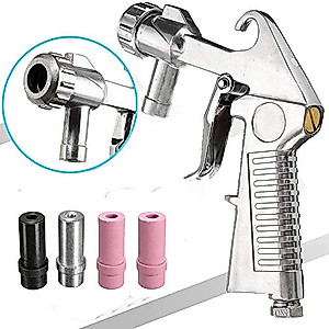 Jewboer Sand Blaster Gun,Sandblasting Sandblaster Gun Kit for Sandblast Blast Cabinet with Ceramic Nozzles