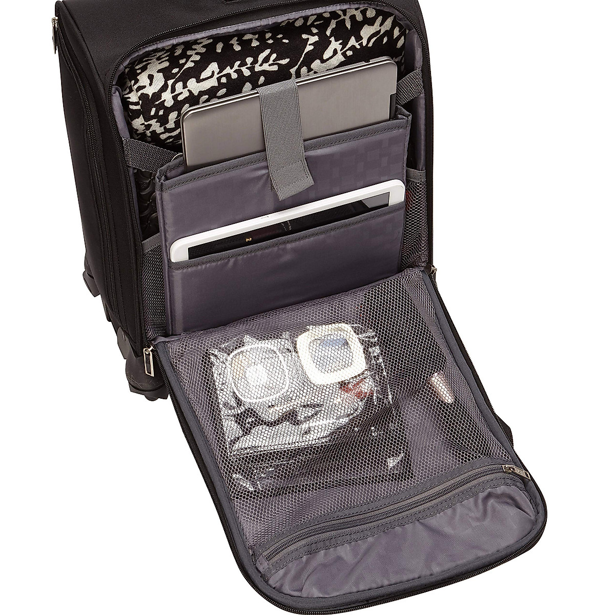 Samsonite Underseat Carry-On Spinner with USB Port, Jet Black, One Size