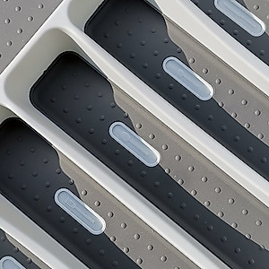 MengK Drawer Organizer Cutlery Tray Silverware Utensil Storage 6 Sections for Kitchen Office Dinning Room