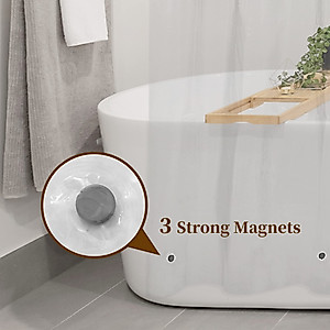 Barossa Design Plastic Shower Liner Clear - Premium PEVA Shower Curtain Liner with Rustproof Grommets and 3 Magnets, Waterproof Cute Lightweight Shower Curtains for Bathroom - Clear, 71X72