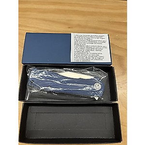 Petrified fish PFP03 Victor,3.58" K110 Satin Blade,140g Micarta Handel Flipper Liner lock Folding knife (Blue Satin)