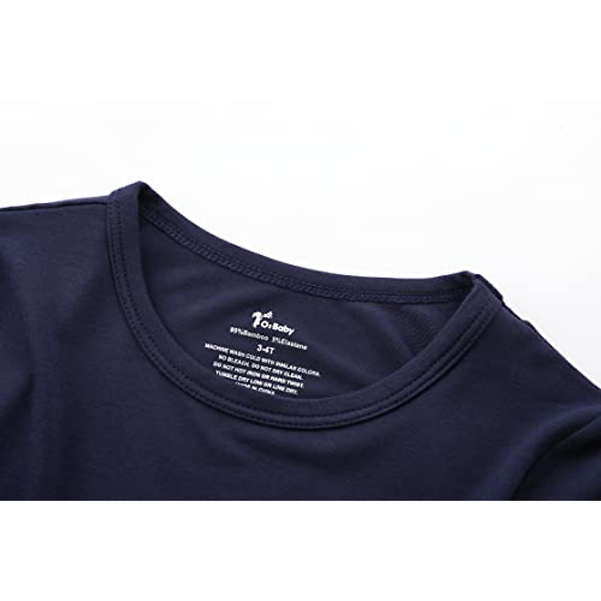 Toddler Pajamas Boys Girls Pajama Set, Unisex Bamboo Viscose Baby Pajamas, Soft Solid Sleepwear 2-piece PJS Set (2T, Navy)