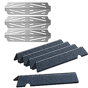 Blackhoso 66032 Flavorizer Bars for Weber Genesis II E-310 66802 66095 Flavorizer Bars Flame Tamer S-310 SE-310 SE-330 E-335 SE-335 E-315 S-335 S-345 -Snowflake Enamel Surface