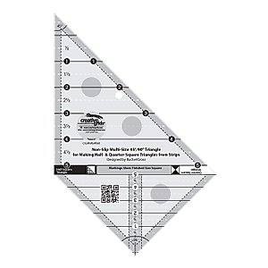 Creative Grids Multi Size Triangle 45 and 90 Degrees Quilt Ruler - CGRMS4590