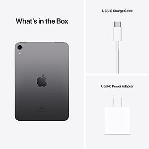 Apple iPad mini (6th generation): with A15 Bionic chip, 8.3-inch Liquid Retina display, 256GB, Wi-Fi 6, 12MP front/12MP back camera, Touch ID, all-day battery life – Space Gray