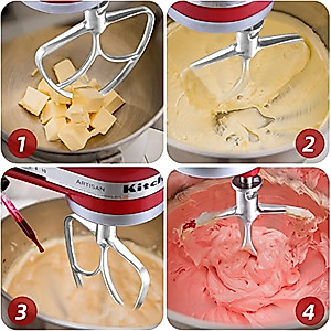 LETOMS Paddle Attachment for Kitchenaid Stand Mixers 4.5-5 Quart, Flex Edge Beater for Kitchenaid Mixer, Dishwasher Safe