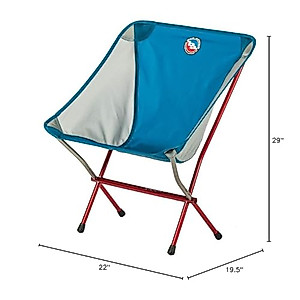 Big Agnes Mica Basin Chair- Ultralight, Portable Chair for Camping and Backpacking, Blue/Gray