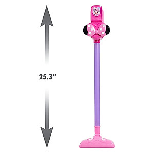 Disney Junior Minnie Mouse Sparkle 'N Clean Play Vacuum with Lights and Sounds, Pretend Play, Officially Licensed Kids Toys for Ages 3 Up by Just Play