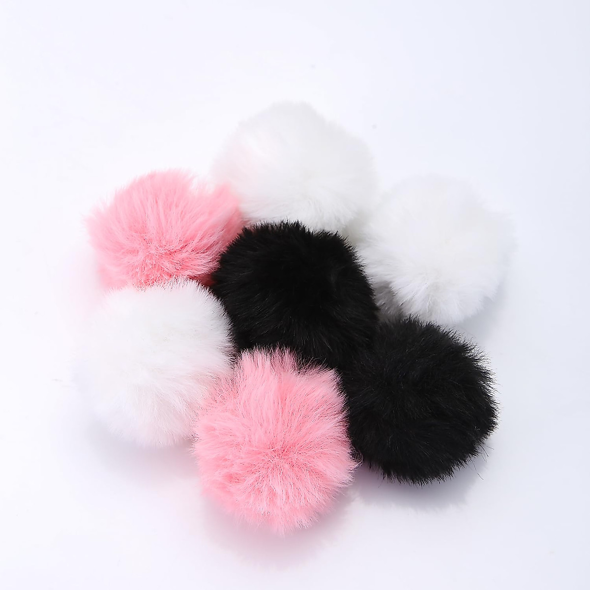 MIUPOO Craft Pom Pom Balls,Black Poms Costume Accessory, Pom pom Balls for Arts and DIY Creative Crafts Decorations,White,1.5 Inches,20 Pieces.