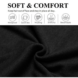 Fashionable Hair Accessories for Women: Non-Slip Elastic Cloth Headbands in Black and White, 9 Pack