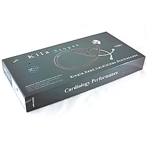 Kila Scopes Specialist Stethoscope - Professional Single Head Cardiology & Diagnostic Stethoscope for Doctors and Nurses - with Accessories, K870 Black