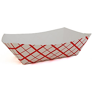 Southern Champion Tray 0433 #1000 Southland Paperboard Red Check Food Tray, 10 lb Capacity (Case of 250)