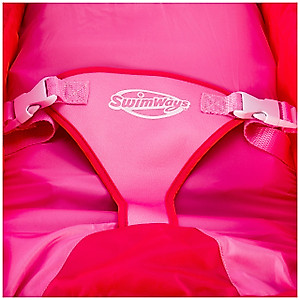 SwimWays Infant Baby Spring Float with Adjustable Sun Canopy - Pink Flower