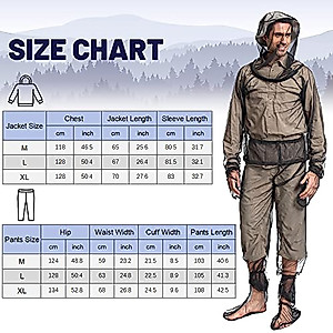 LIXADA Mesh Suit Set with Jacket Hood, Mitts, Socks & Storage Sack - Ultra-fine Net Mesh Clothing for Fishing Hiking Camping