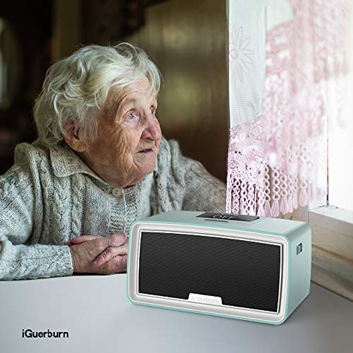 iGuerburn Upgraded 16GB Simple Music MP3 Player Dementia Products Gifts for People with Dementia Patients Alzheimers Easy Music Box for Elderly Seniors 9.4 x 4.9 x 4.7 inches (Blue)