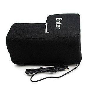 USB Big Enter Key Relieve Stress Plush Toy, OMGOD Throw Table Pillow Toys Anti-Stress Relief Super Size Stuffer Accent Desktop Foam Nap Pillow Vent Tool Peripheral Keys