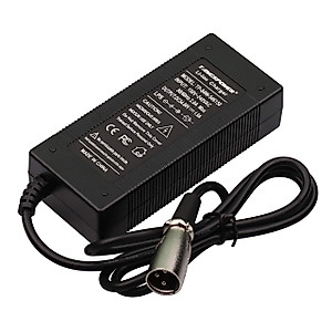 TANGSPOWER Charger 48v Output 54.6V 1.5A 48 Volt 3-pin XLR Male Plug for 54.6 Volt 13S 12Ah Lithium Battery Charger