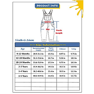 KIDSCOOL SPACE Baby Toddler Girls Snap Leg/Crotch Easy Diaper Changing Jeans Overalls,Blue,12-18 Months