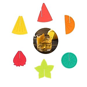 ELANE 6 Pcs Drink Markers for Glasses,Drinking Buddies Drink Markers Wine Glass Charms,Wine Charms for Stem Glasses