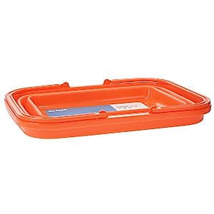 ust FlexWare Collapsible Sink 2.0 with 4.23 Gal Wash Basin for Washing Dishes and Person During Camping, Hiking and Home, Orange, One Size (20-12268)