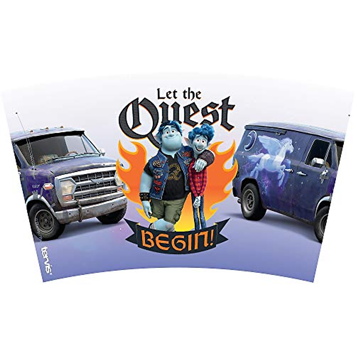 Tervis Disney - Onward Quest Made in USA Double Walled Insulated Tumbler Cup Keeps Drinks Cold & Hot, 10oz Wavy, Classic