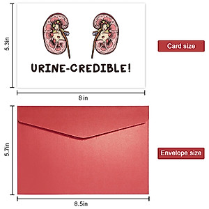 Humor Graduation Card for Medical Student Nurse, Funny Thank You Card for Nephrologist Doctor Kidney Donor, Kidneys Pun Greeting Card for Friends, Appreciation Card