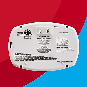 FIRST ALERT Plug-In Carbon Monoxide Detector, 3 Count (Pack of 1), CO600 , White, 6.75 x 6.9 x 9 inches