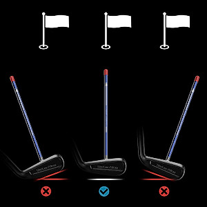 SisterAling Golf Alignment Rods | Golf Training Aid with Industrial Strength Magnet Strong Hold to Golf Clubs Stick Face | Golf Club Aimer Stick Accessories for Golf Shot Swing Practice Traine (Blue)