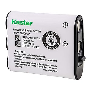 Kastar Battery Replacement for Panasonic N4HKGMA00001 Cordless Phone Battery and Panasonic P-P511, HHR-P511, Type 24 Rechargeable Battery