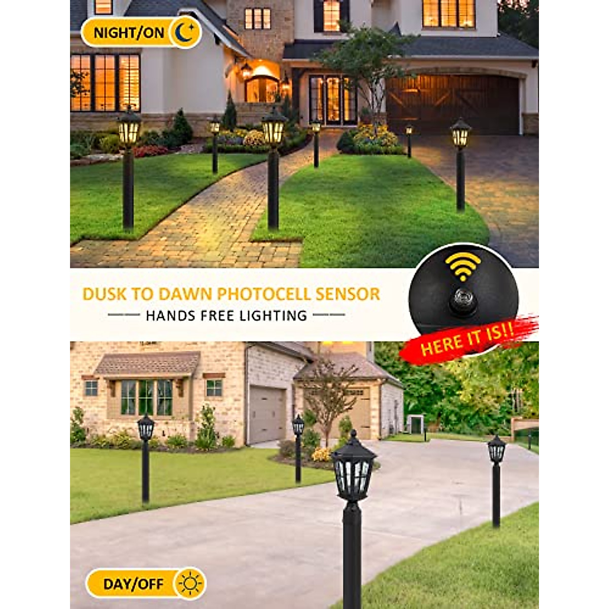 GYDZ Post Light Outdoor with 3-Inch Pier Mount Base, 17''H Exterior Post Light Fixture,Waterproof IP65 Classic Die Cast Aluminum with Water Ripple Glass, E26 Base 60W Max,Matte Black