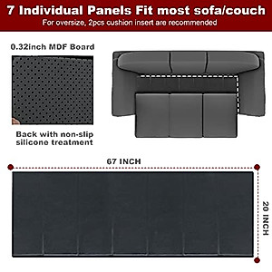 NRlinX™ Sofa Cushion Support Board Extra Long Dimension Prevent Sagging Sofa & Posture Support & Cushion Seat & Adjustable/Foldable Sofa Support Boards (67X20X0.3 in) Approved for Long Sofa