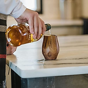 BrüMate NOS'R, Double-Wall Stainless Steel Whiskey Nosing Glass - 7 Oz (Walnut)