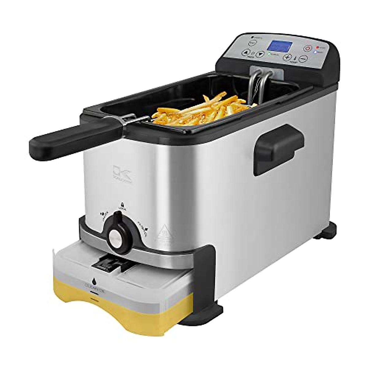 Kalorik® 3.2 Quart Digital Deep Fryer with Oil Filtration, Stainless Steel