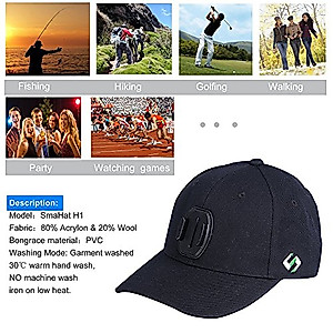 Smatree Baseball Hat with Quick Release Buckle Mount Adjustable Cap Compatible for GoPro 11/MAX/Hero 10/9/8/7/6/5/4/3 Plus/3/DJI OSMO Action Cameras (M 57CM-59CM)