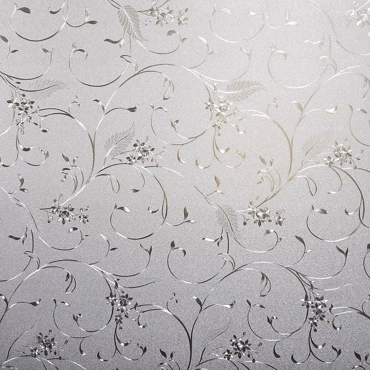 Niviy Window Privacy Film Wheat Flower Frosted Window Glass Film No Glue Door Window Covering for Office and Home Decoration,35.4 inches by 78.7 inches