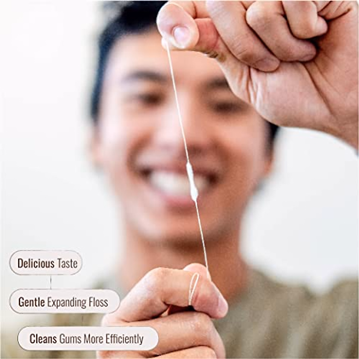 Dr. Ginger's Coconut Oil and Xylitol Expanding Dental Floss, All-Natural Stretchable Floss is Gentle on Gums & Helps Prevent Plaque, Oral Care, Coconut Mint Flavor, 32yds (Pack of 3)