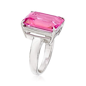 Ross-Simons 12.00 Carat Pink Topaz Ring in Sterling Silver. Size 7